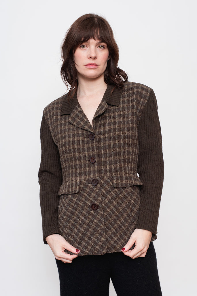 Rare Vintage Christian Aujard Congé Tweed and Knit Jacket, c. early 19 ...